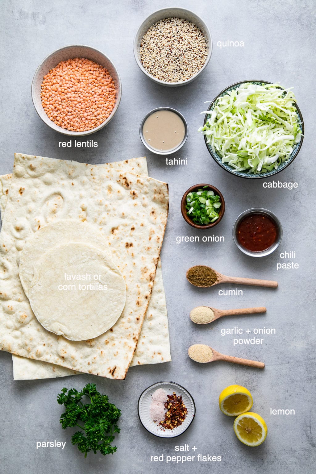 Spicy Quinoa-Lentil Wraps + Tahini Sauce - The Simple Veganista