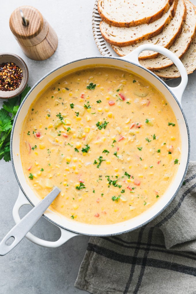 Vegan Corn Chowder (Easy + Delicious!) - The Simple Veganista